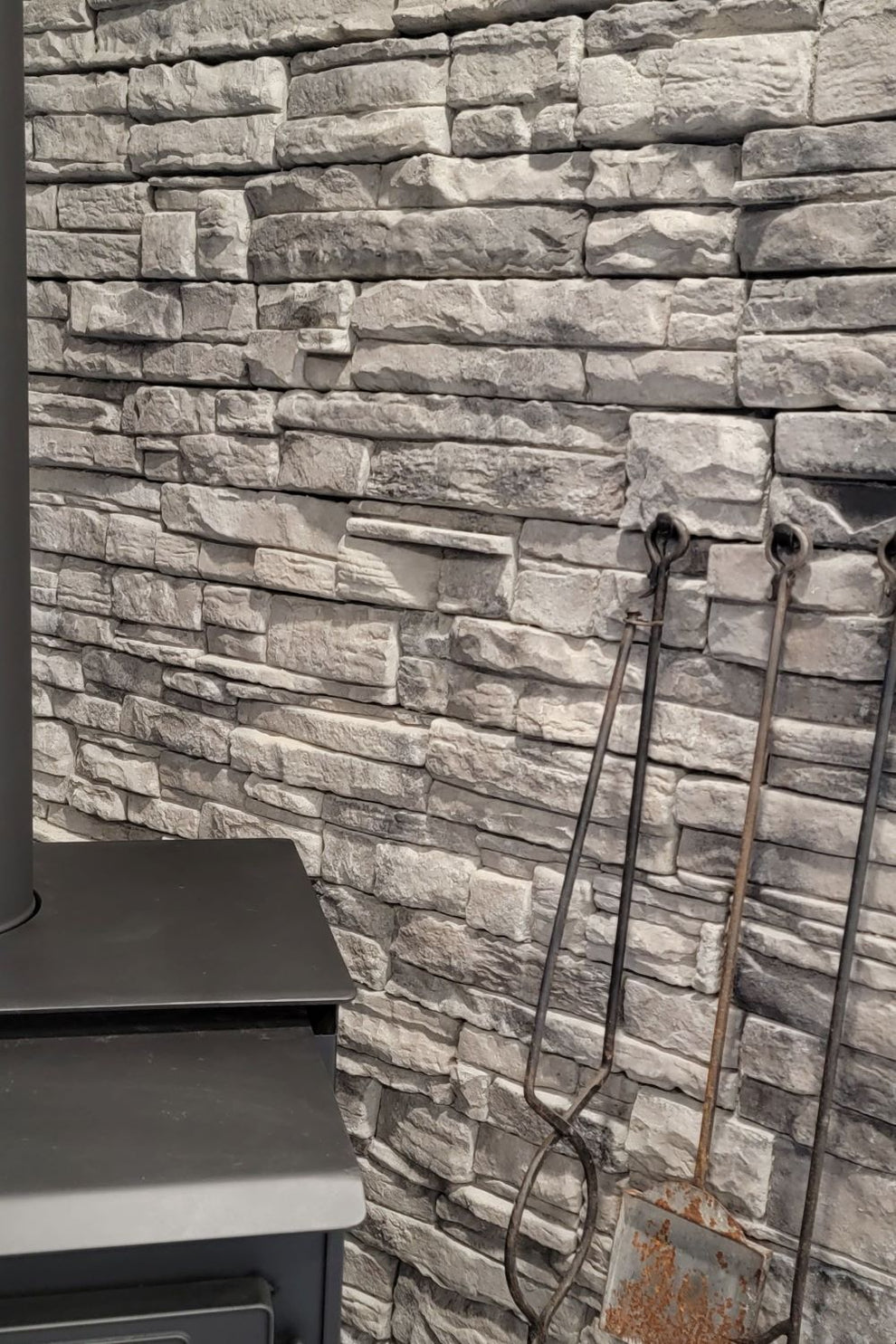 Stone Veneer Panels - Ready Stacked Stone Cool Gray - Mountain View Stone